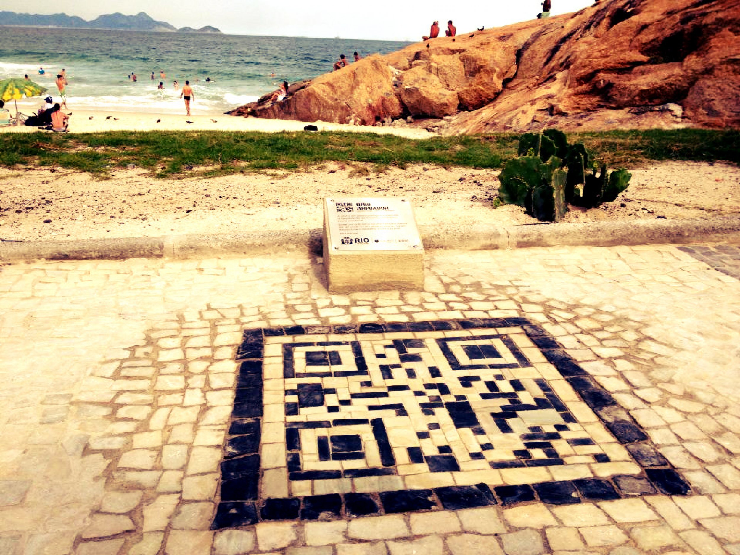 Rio De Janeiro Embeds QR Codes Into Sidewalks So Tourists Won t Get Rio De Janeiro Embeds QR Codes Into Sidewalks So Tourists Won t Get