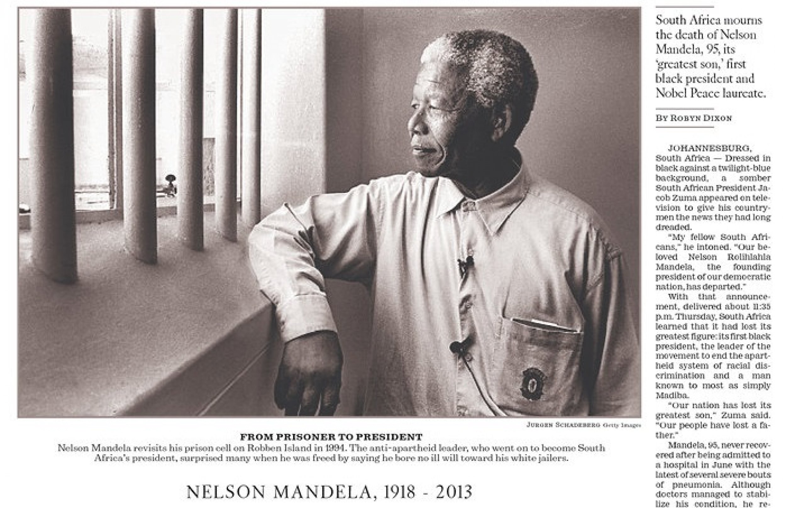 Nelson Mandela Remembered On Front Pages Across The Globe | IBTimes