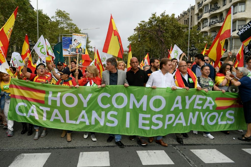Thousands March In Barcelona Against Catalan Independence | IBTimes