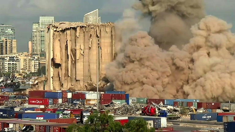 New Silo Collapse In Blast-ravaged Beirut Port | IBTimes